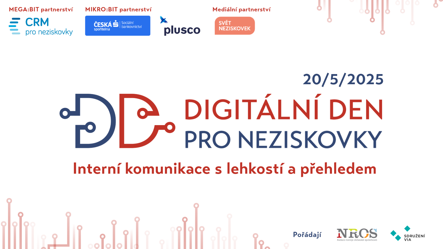 Digitální den pro neziskovky 2025: Interní komunikace s lehkostí a přehledem – Sdružení VIA